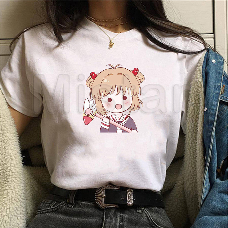 the CARTOONIST - Print Card Captor Women T-Shirt
